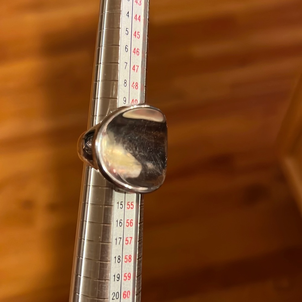 Rlm Sterling Silver Concave Ring - Gem